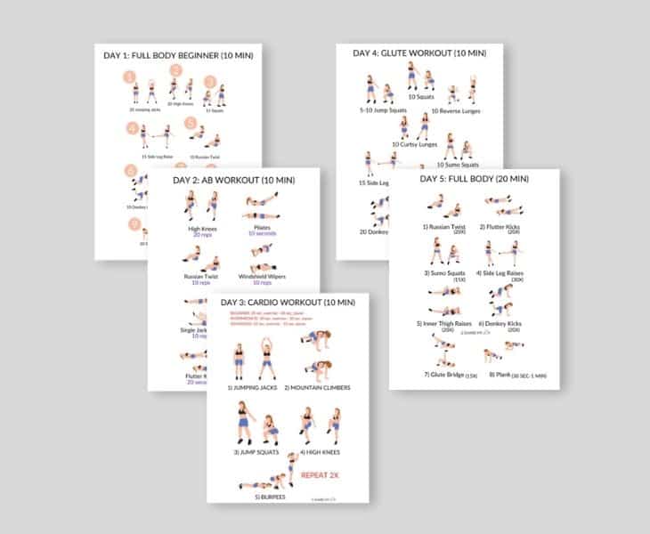 5 Day Workout Routine At Home No Equipment Fit Flow