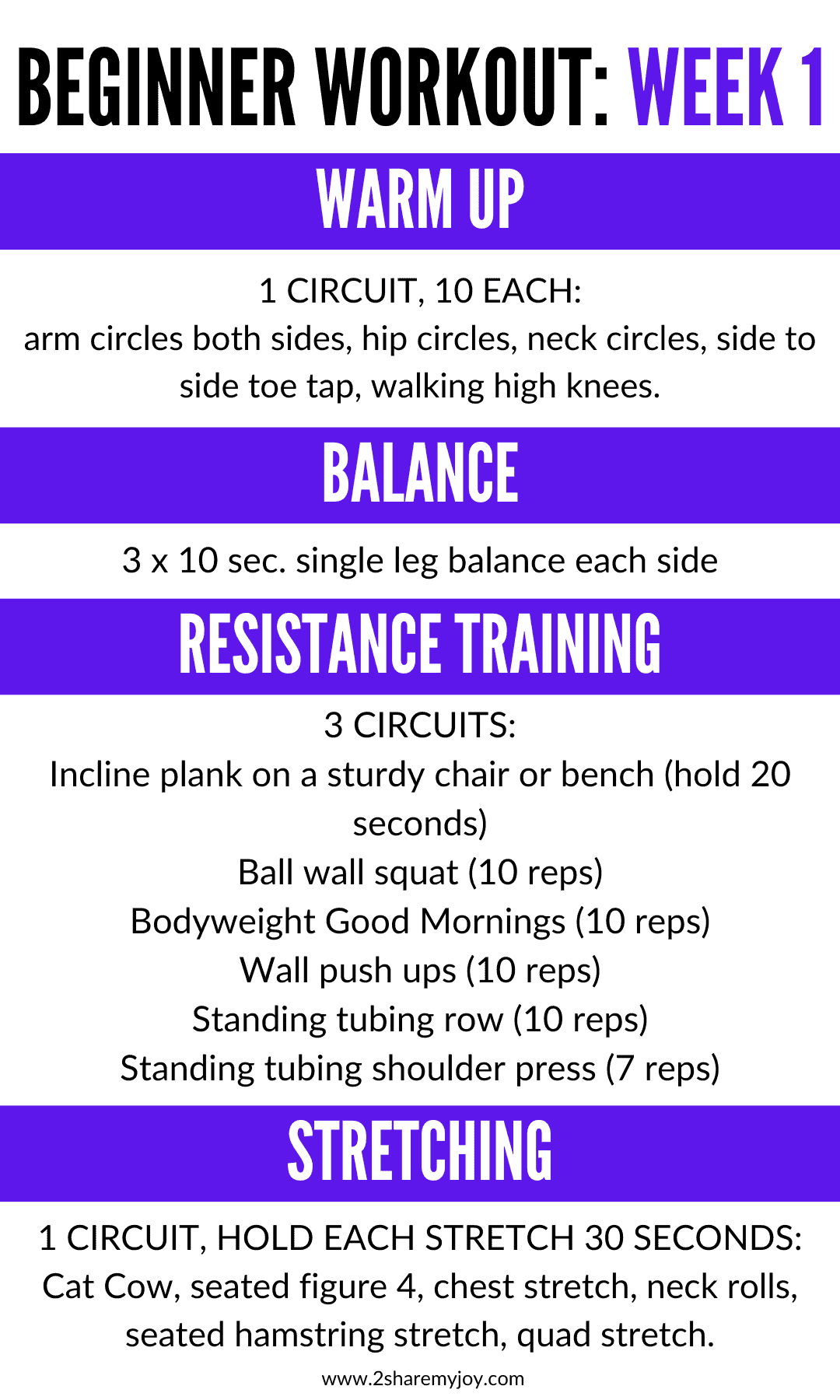 Build the Basics - Beginner Workout Plan - 2sharemyjoy.com