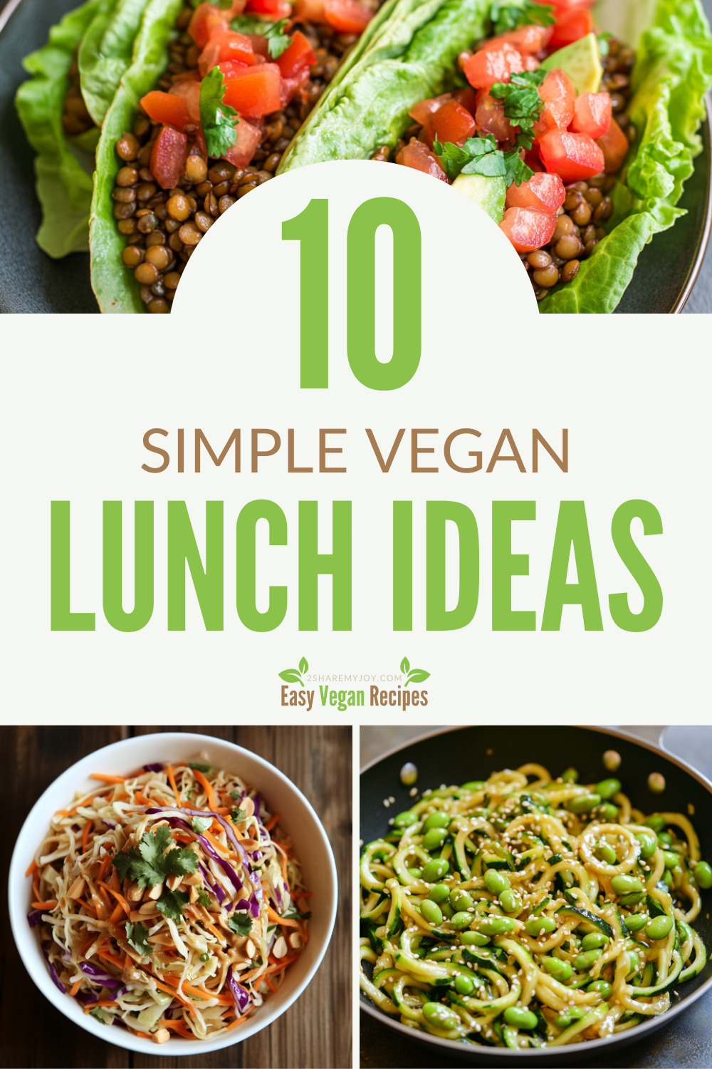 10 Simple Vegan Lunches with 5 Ingredients or Less - 2sharemyjoy.com