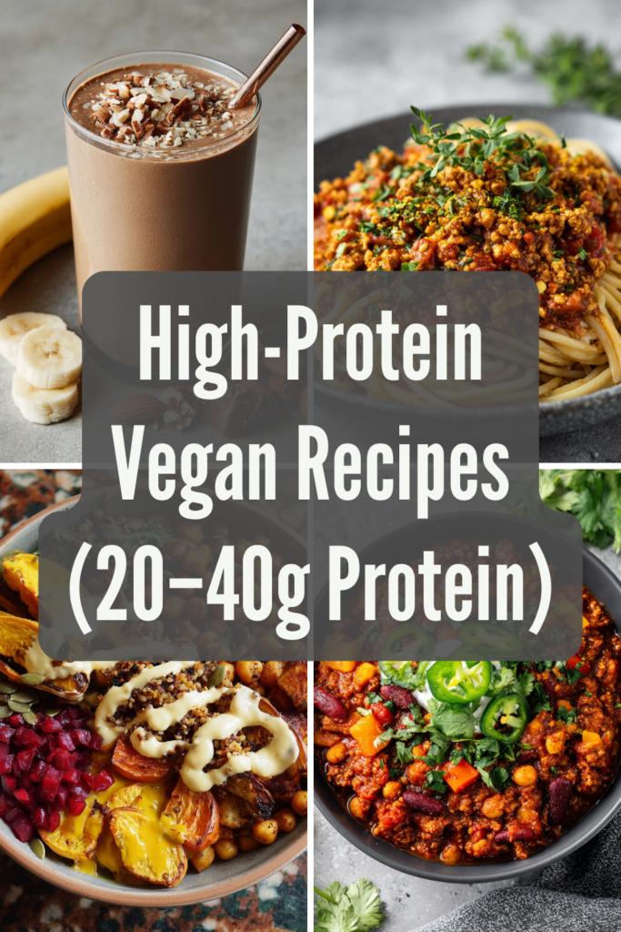 High-Protein Vegan Recipes (20–40g Protein Meals Guide) - 2sharemyjoy.com